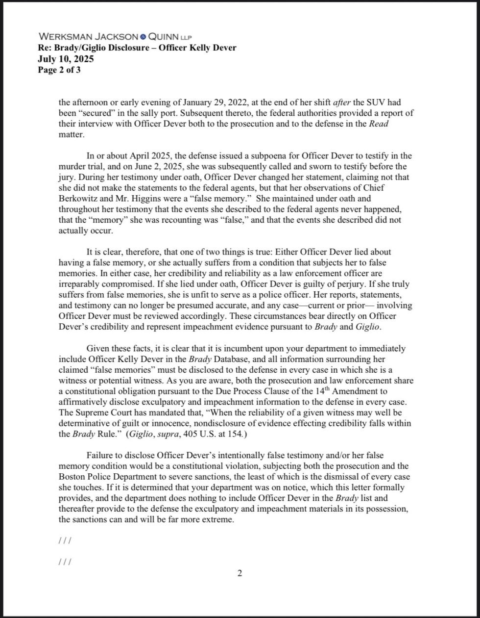 Alan Jackson Retaliation Against Officer Kelly Dever