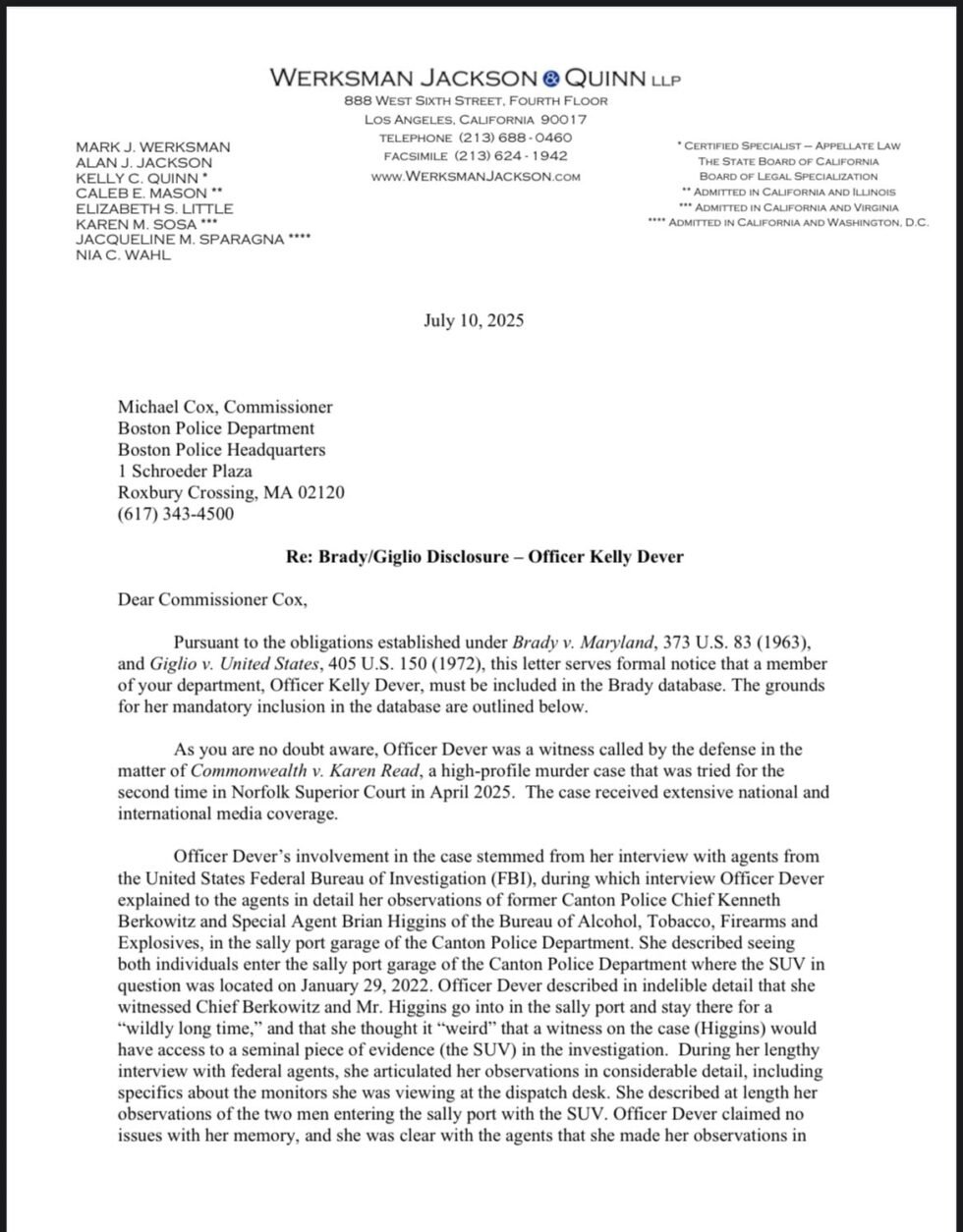 Alan Jackson Retaliation Against Officer Kelly Dever